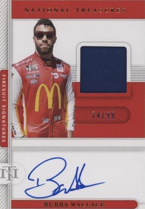 2021 Panini National Treasures - Firesuit Signatures Bubba Wallace #FS ...
