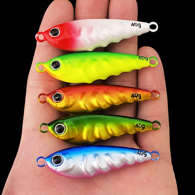 5pcs 10-60g Micro Metal Jig Fishing Lures Baits Jigs Tuna Lead Sinking ...