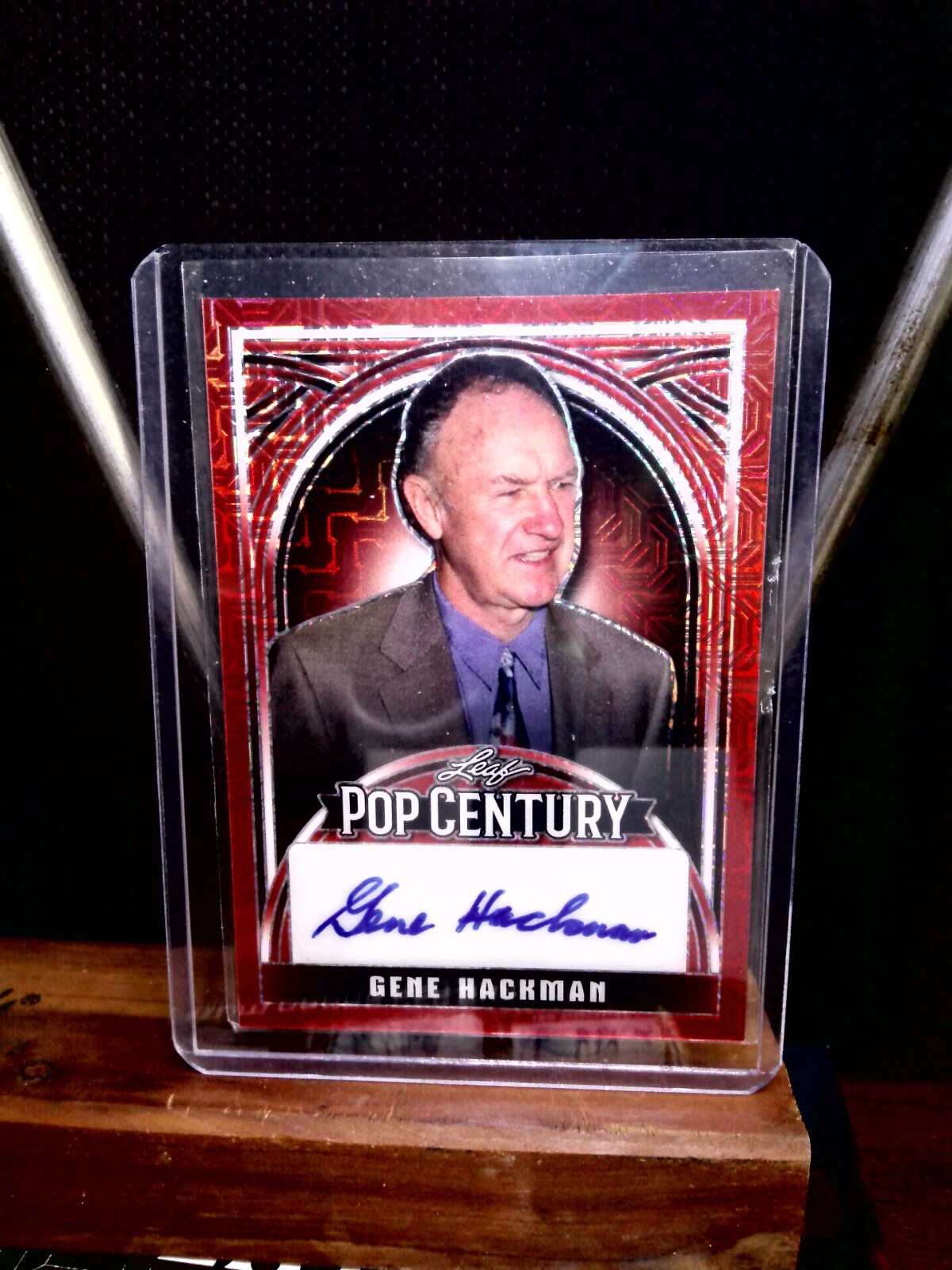 Leaf Pop Century #BA-GH1 Gene Hackman Autograph Red Flood Mojo 1 of 1 ...