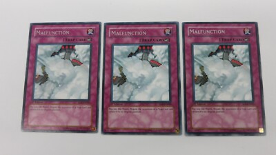 3x MALFUNCTION TRAP CARD SOI-EN060 1ST EDITION RARE YUGIOH NM ...