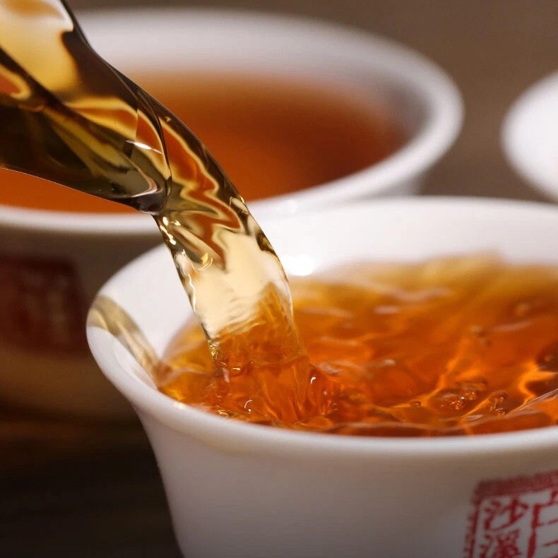 1000g TIAN FU CHA Anhua Baishaxi 1939 Dark Tea Black Tea Gold Flower ...