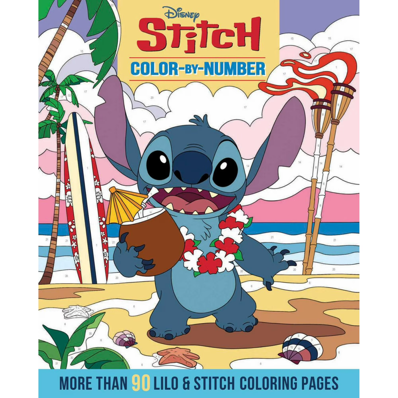 Disney Stitch Color-By-Number Coloring Book, 192 Coloring Pages | eBay