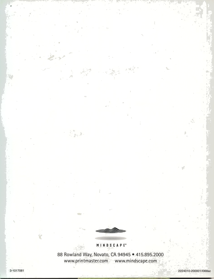 PRINTMASTER USER’S GUIDE 7.0 MINDSCAPE Paperback Book N8 | eBay