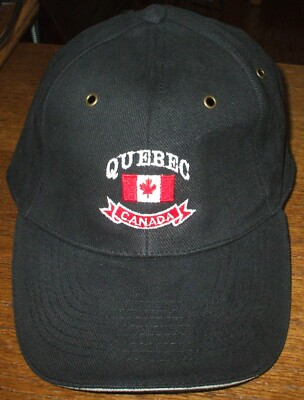 QUEBEC Canada Hat Baseball Cap Black Adjustable Fits All | eBay