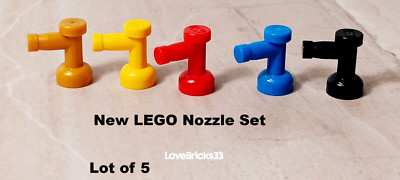 New LEGO Firefighter Nozzle Set Lot of 5 Golden Nozzle Build ...