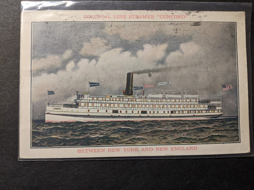 Steamer CONCORD, Colonial Line 1914 Naval Postcard Providence, RI | eBay