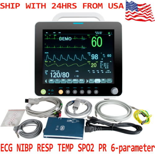 Top~Cardiac Portable Patient Monitor CCU ICU Vital Signs SpO2,PR,NIBP ...