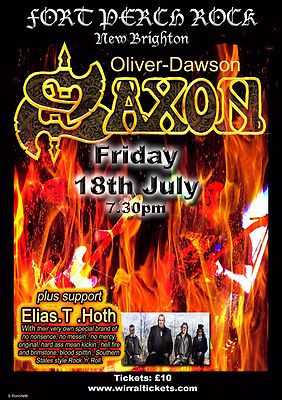 OLIVER-DAWSON SAXON 2014 UNITED KINGDOM CONCERT TOUR POSTER - Heavy ...