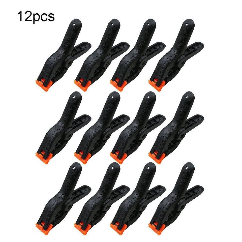 Clamps Spring Grip 12pcs Woodworking 2inch Background Plastic Practical ...