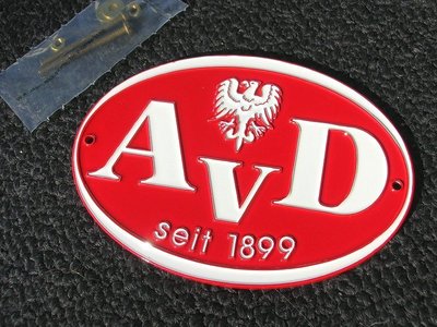 RED AVD BADGE - OLDTIMER CAR PLAKETTE VINTAGE CAR GRILL - NOS | eBay