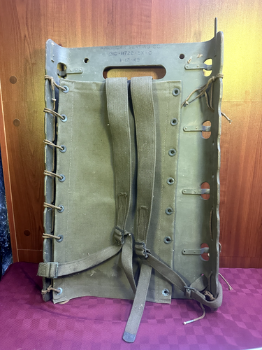 Original WW2 U.S. Army OD Plywood/Canvas Pack Board w/Pack Straps, 1945 ...