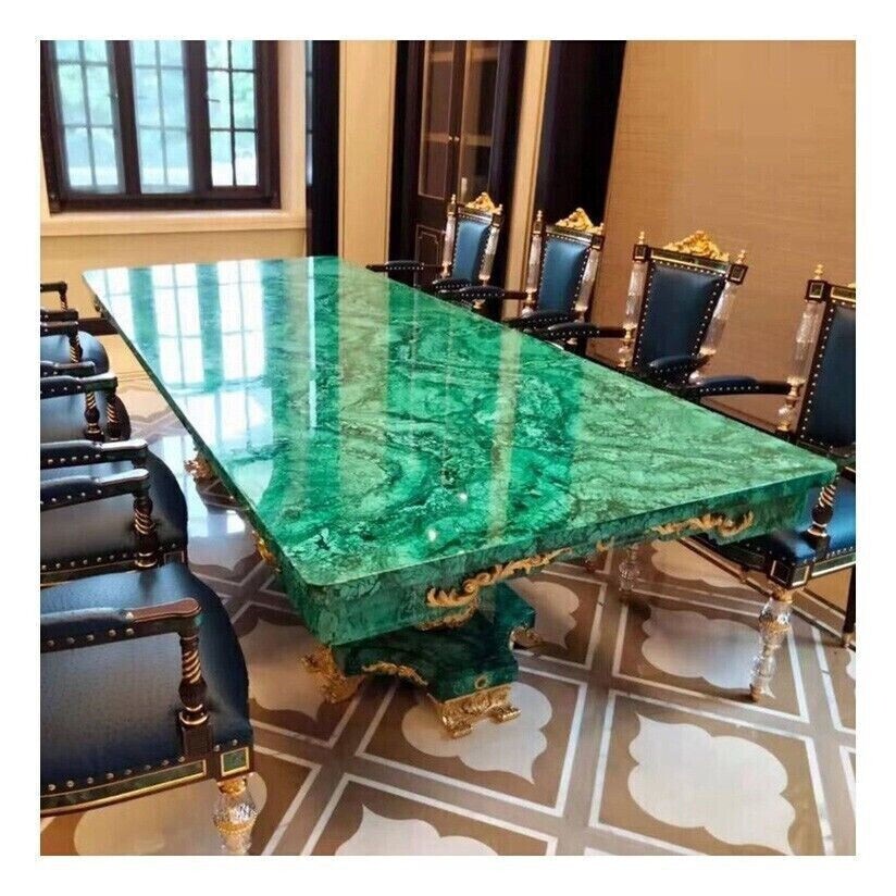Kitchen Stone Countertop Slab , Malachite Dining Table Top, Home Decor ...