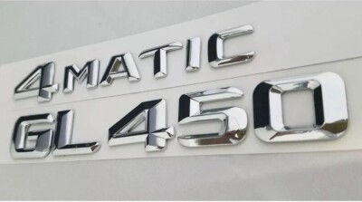 GL450 + 4matic fit mercedes REAR TRUNK NAMEPLATE BADGE EMBLEMS NUMBERS ...