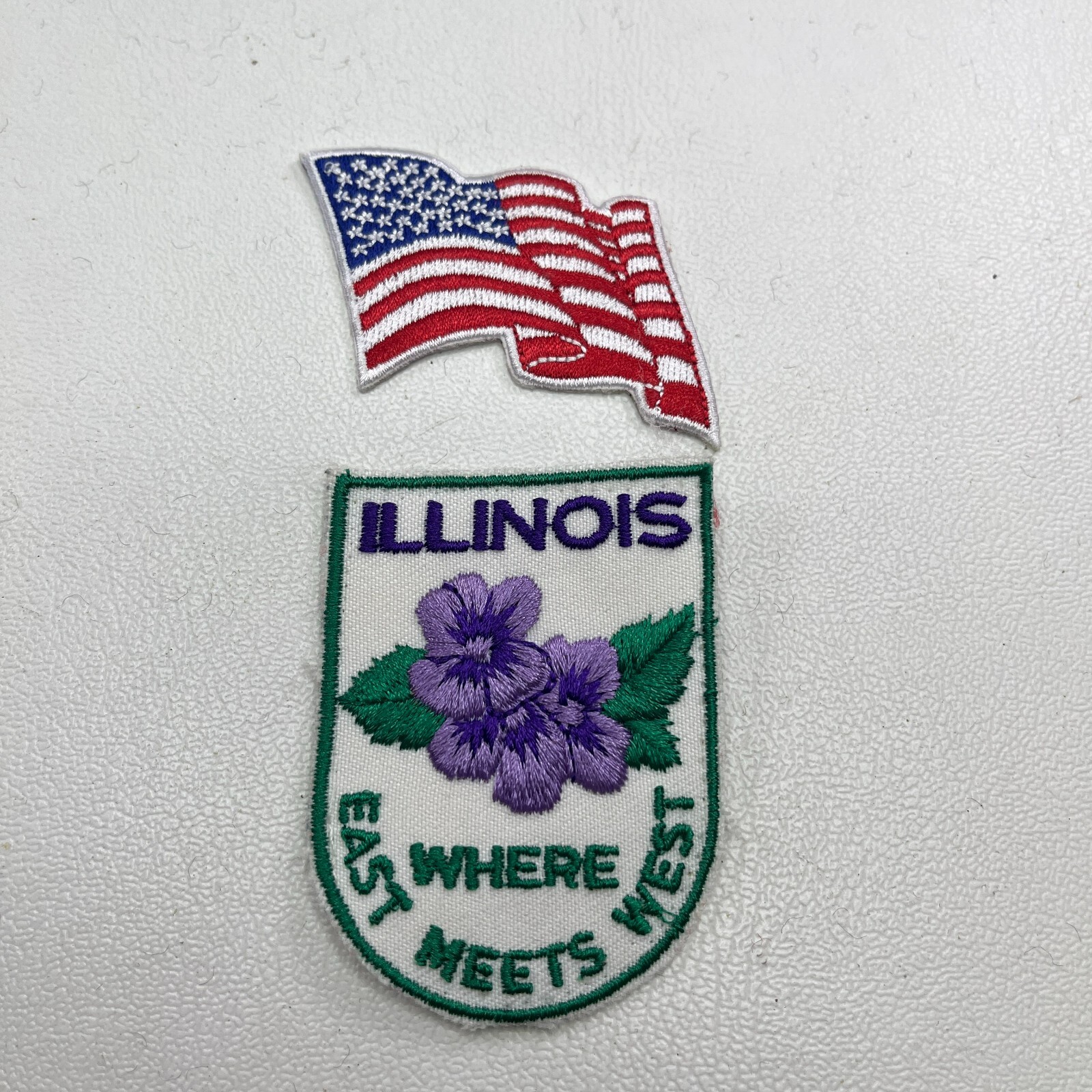 1 Vintage ILLINOIS State Tourism Patch Souvenir + 1 WAVY FLAG Patch ...