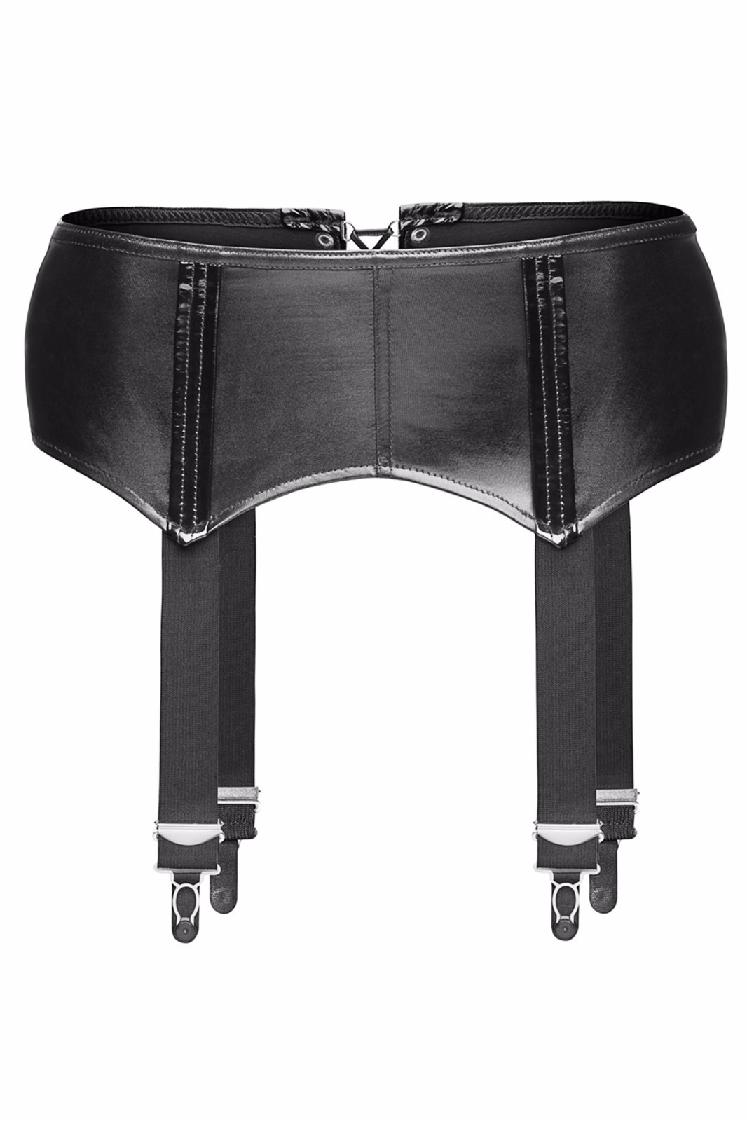 NOIR HANDMADE WETLOOK STRAPSGÜRTEL strumpfhalter strapshalter schwarz ...