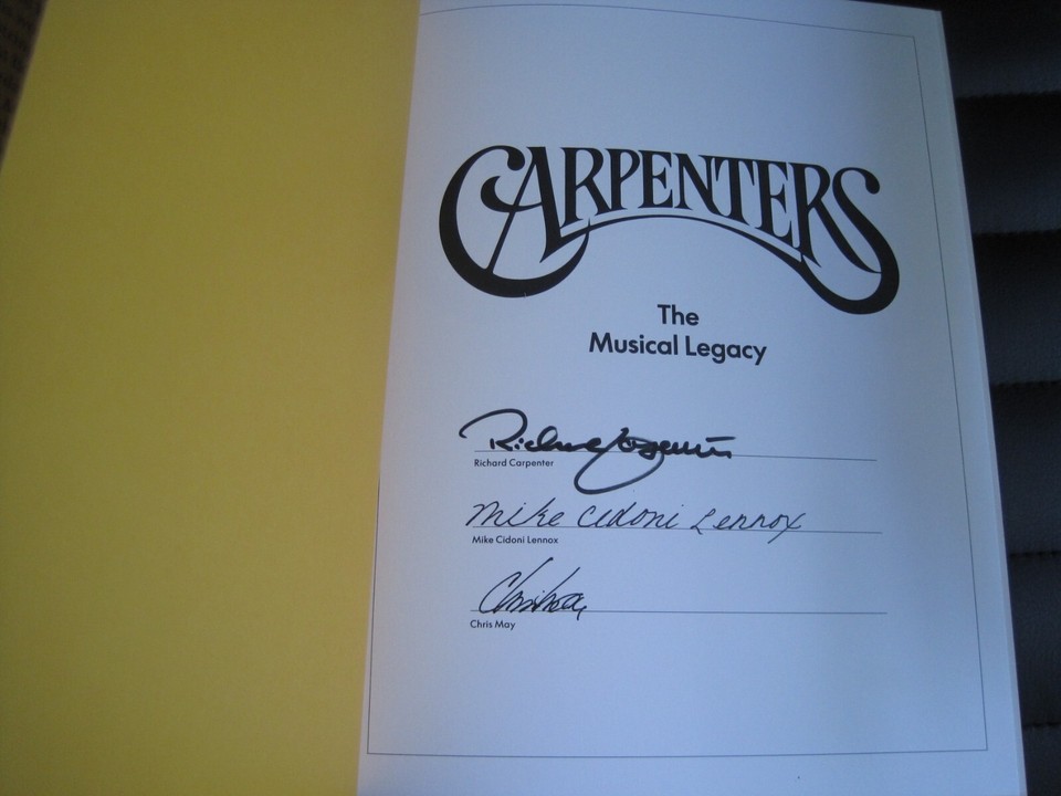 RICHARD CARPENTER SIGNED - CARPENTERS THE MUSICAL LEGACY Hardcover ...