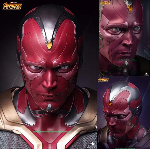 Queen Studios QS 1/1 scale The Avengers Vision Bust Figure Statue Pre ...