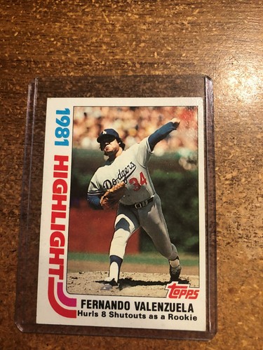 1982 Topps Baseball # 6 Record Breaker Fernando Valenzuela 8 Shutouts ...