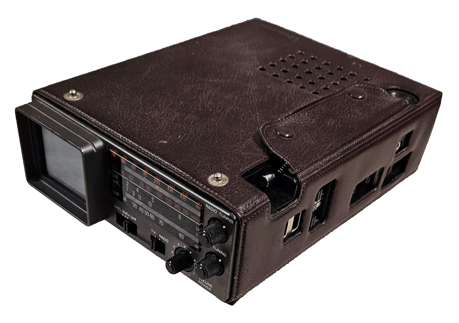 VINTAGE UNISONIC AM/FM 2 BAND RADIO VHF/UHF ALL CHANNEL MICRO TV XL-990 ...