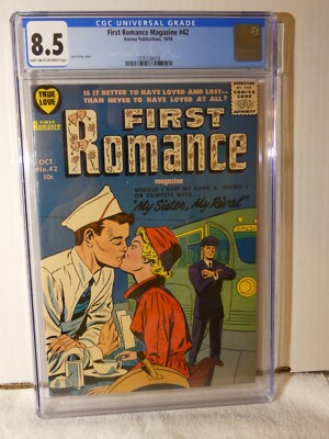 First Romance Magazine #42 CGC 8.5 Harvey 1956 Silver Age Romance | eBay