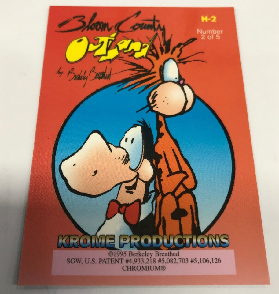 1995 KROME BLOOM COUNTY TRADING CARD HOLOCHROME CHASE CARD H-2 | eBay