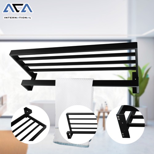 ACA Bath Square Towel Shelf Double Rack Rail Wall Mounted Stainless ...