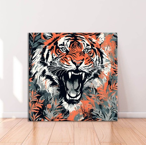 Orange Ash Tiger Face Limited Edition High Quality Home Decor ...