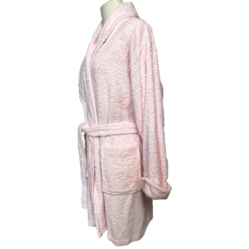Delicates Spa Vintage Women M Pink Cotton Thick Terry Cloth Belted ...
