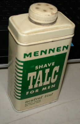 VINTAGE MENNEN SHAVE TALC FOR MEN METAL CONTAINER | eBay