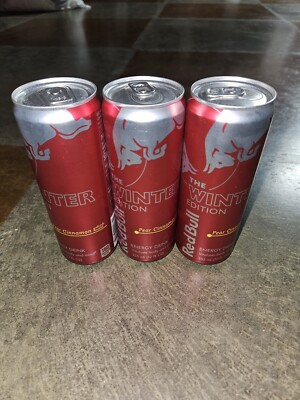 Red Bull - Winter Edition LIMITED - Pear Cinnamon- Three 12 oz cans | eBay