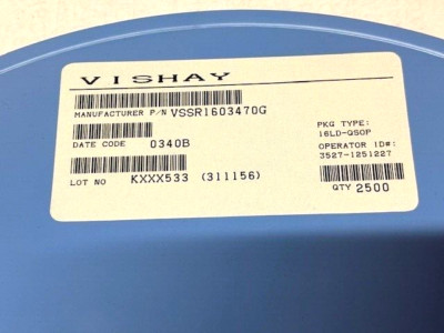 Reel of 2500 VSSR1603470GTF Vishay Resistor Network 16pin 47ohm 2% ...
