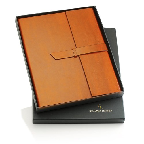 Gallaway Leather Padfolio Portfolio Folder â€“ Slim Portfolio Folio ...