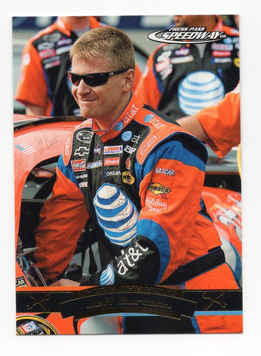 2008 JEFF BURTON PRESS PASS SPEEDWAY | eBay