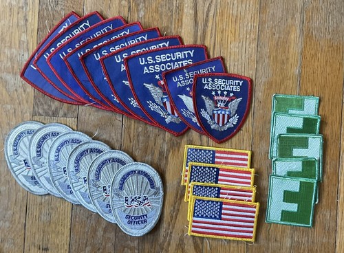 SECURITY GUARD PATCHES, EMBROIDERED, USED cloth, MODERN, FLAG, BADGE ...