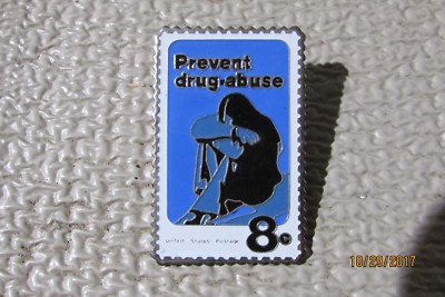 VINTAGE- USPS Prevent Drug Abuse Postage Stamp Pinback Metal Pin | eBay
