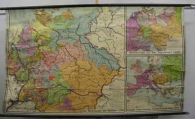 School Wall Map Germany 1789 750T Europa 1815 8 2/12ft 19 8/12ft ...