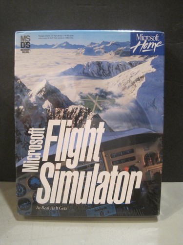 Vintage 1993 Microsoft Flight Simulator Version 5.0 3.5" HD Disks MS ...
