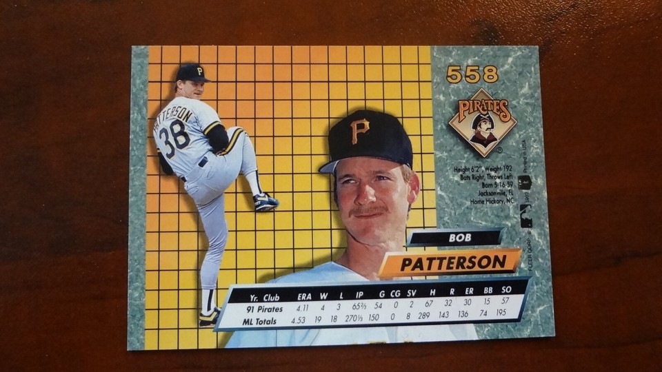 1992 FLEER ULTRA # 558 BOB PATTERSON BASEBALL CARD | eBay