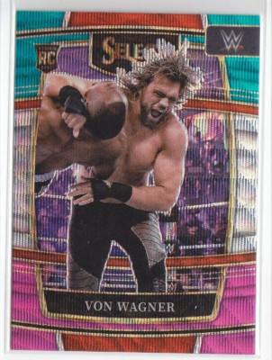 VON WAGNER (ROOKIE) ( TRI COLOR WAVE PRIZM ) ( Card #96 ) 2022 WWE ...
