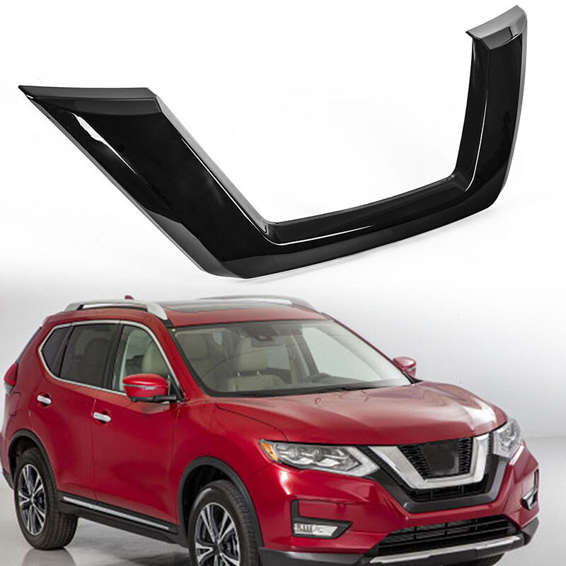 For Nissan Rogue 17-20 Front Bumper Grille Trim Molding Gloss Black ...