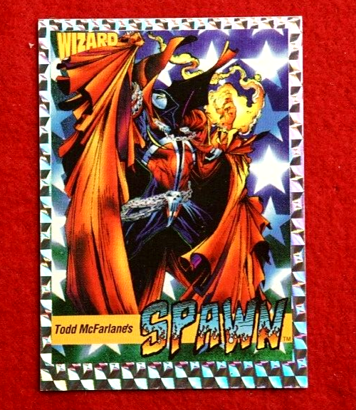 1992 WIZARD MAGAZINE SPAWN IMAGE PRISM TRADING CARD #1 TODD McFARLANE ...
