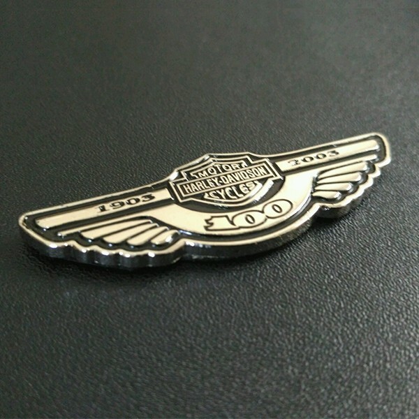100th Anniversary Small Metal Emblem / Medallion For Harley Davidson ...