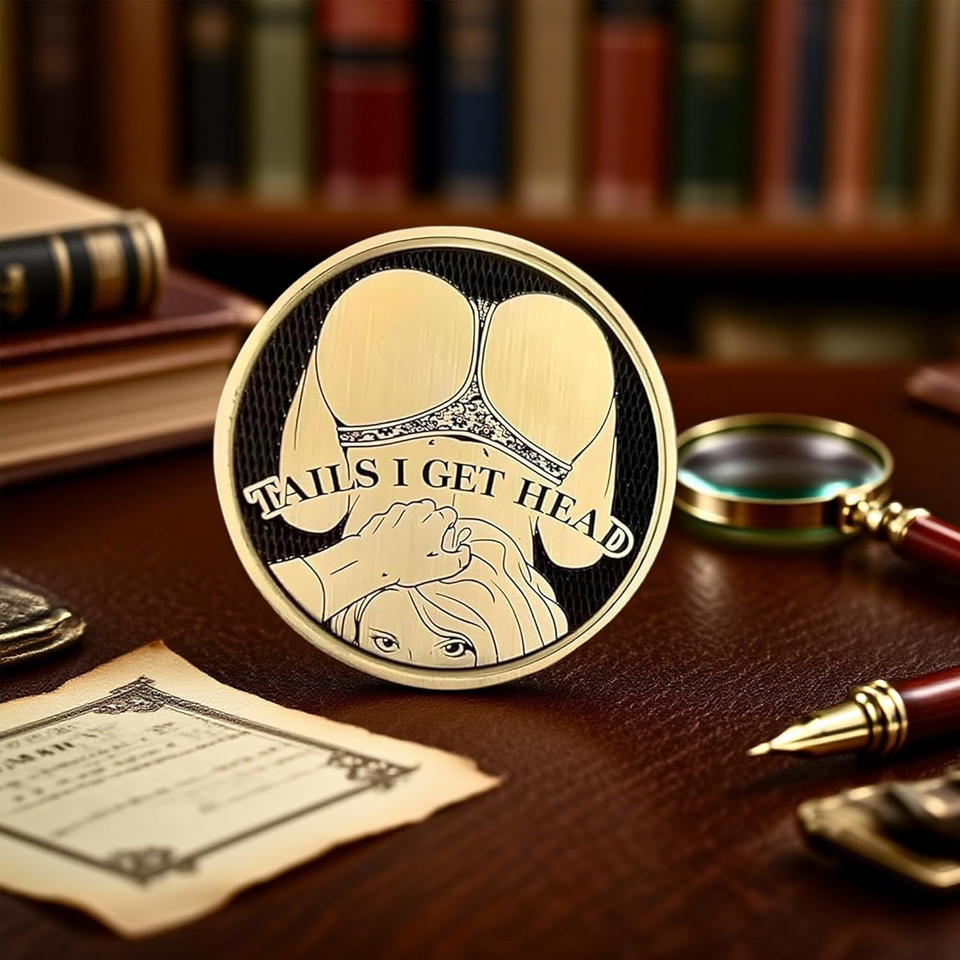 Funny Heads and Tails Coin – Double Sided Lucky Coin Token for Date ...