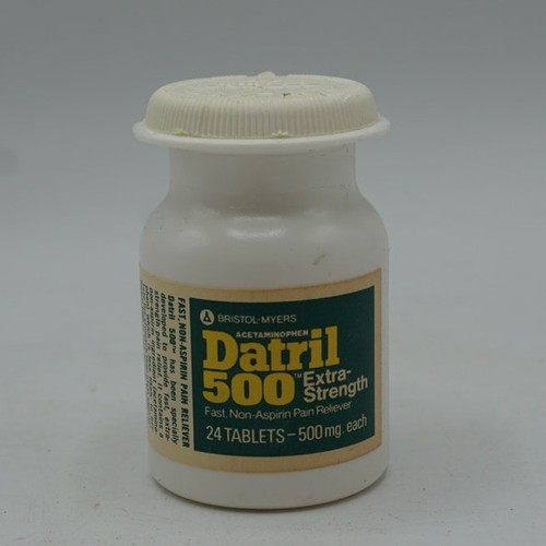 Bristol Myers Datril 500 Pain Reliever Bottle 1980's | eBay