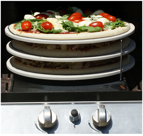 PZ023 Three (3) Tier Chrome Pizza Rack for Oven or BBQ, Cook 3 pizzas ...