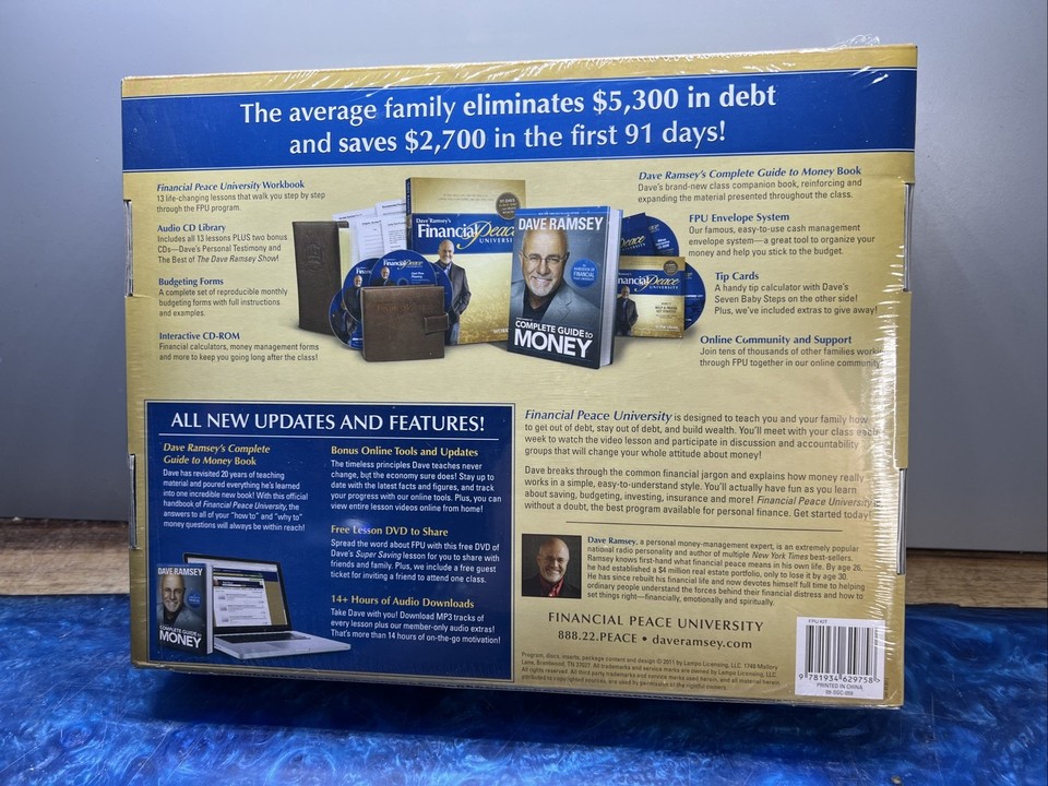 Dave Ramsey Financial Peace University Kit FPU DVD & Book New Sealed ...