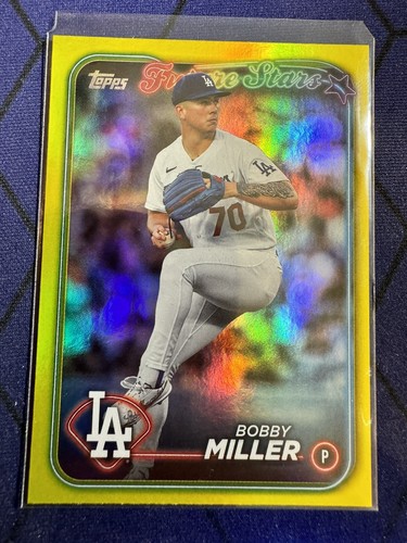 2024 Topps Series 1 Bobby Miller Future Stars Yellow Foil Parallel #115 ...