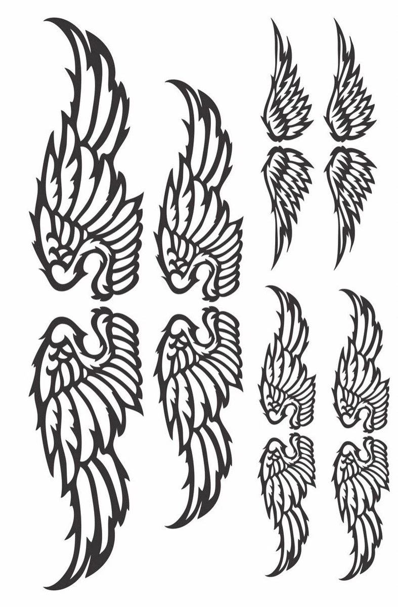 Tribal Angel Wings Clip Art