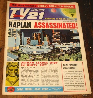 TV CENTURY 21 TV21 COMIC 19 GERRY ANDERSON THUNDERBIRDS STINGRAY ...