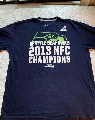 Nike Men's XXL Regular Fit Seattle Seahawks T-Shirt 2013 NFC Champions ...